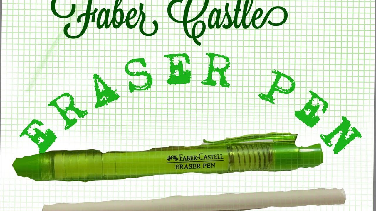 Faber Castle eraser pen # Faber Castle Eraser Pen - YouTube