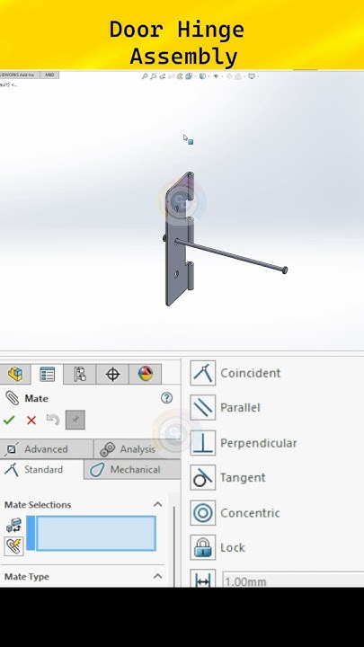 How to Create a Door Hinge Assembly in SolidWorks? - YouTube