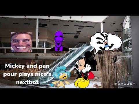 Mickey and pan pour plays nico's nextbot - YouTube
