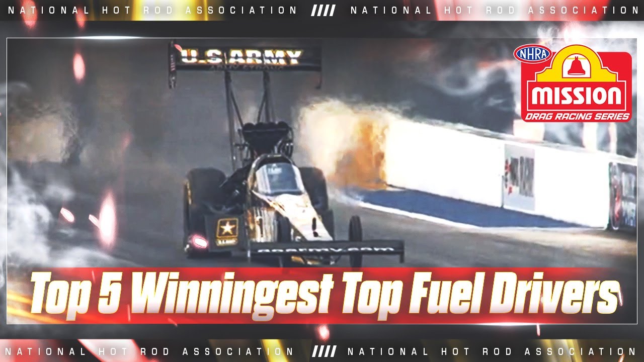 Top 5 winningest Top Fuel drivers at zMAX Dragway - YouTube