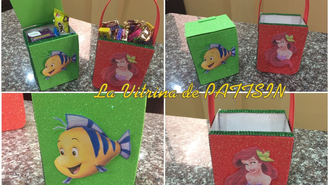 Dulcero la Sirenita fácil, easy birthday bag Ariel, dos modelos # ...