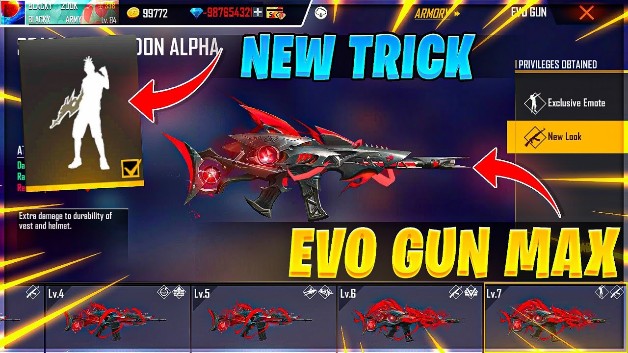 HOW TO MAX YOUR EVO SCAR NEW TRICK😍😍 - YouTube