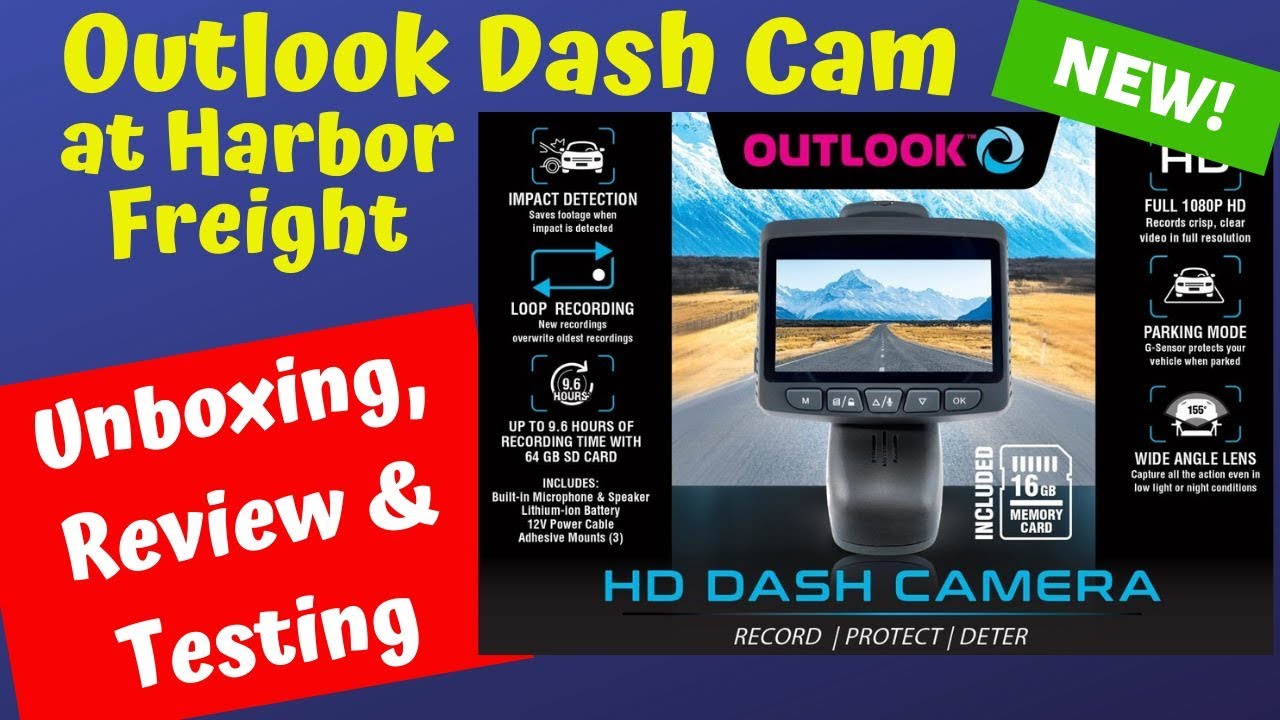 Outlook 1080P HD Dash Cam Unboxing & Review - YouTube