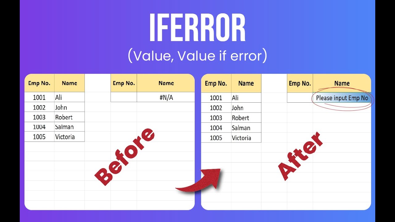 Excel IFERROR Formula Explained | Simple & Interactive Guide - YouTube