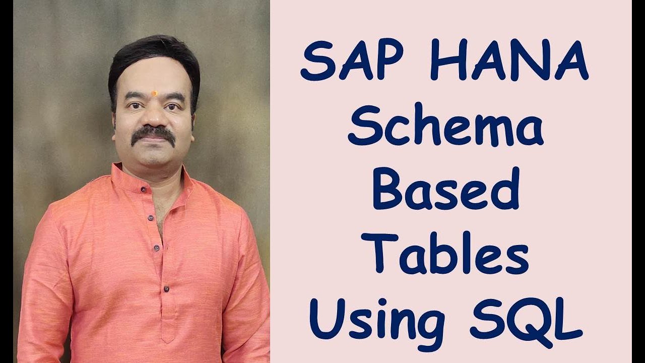 SAP HANA Schema based Table - YouTube