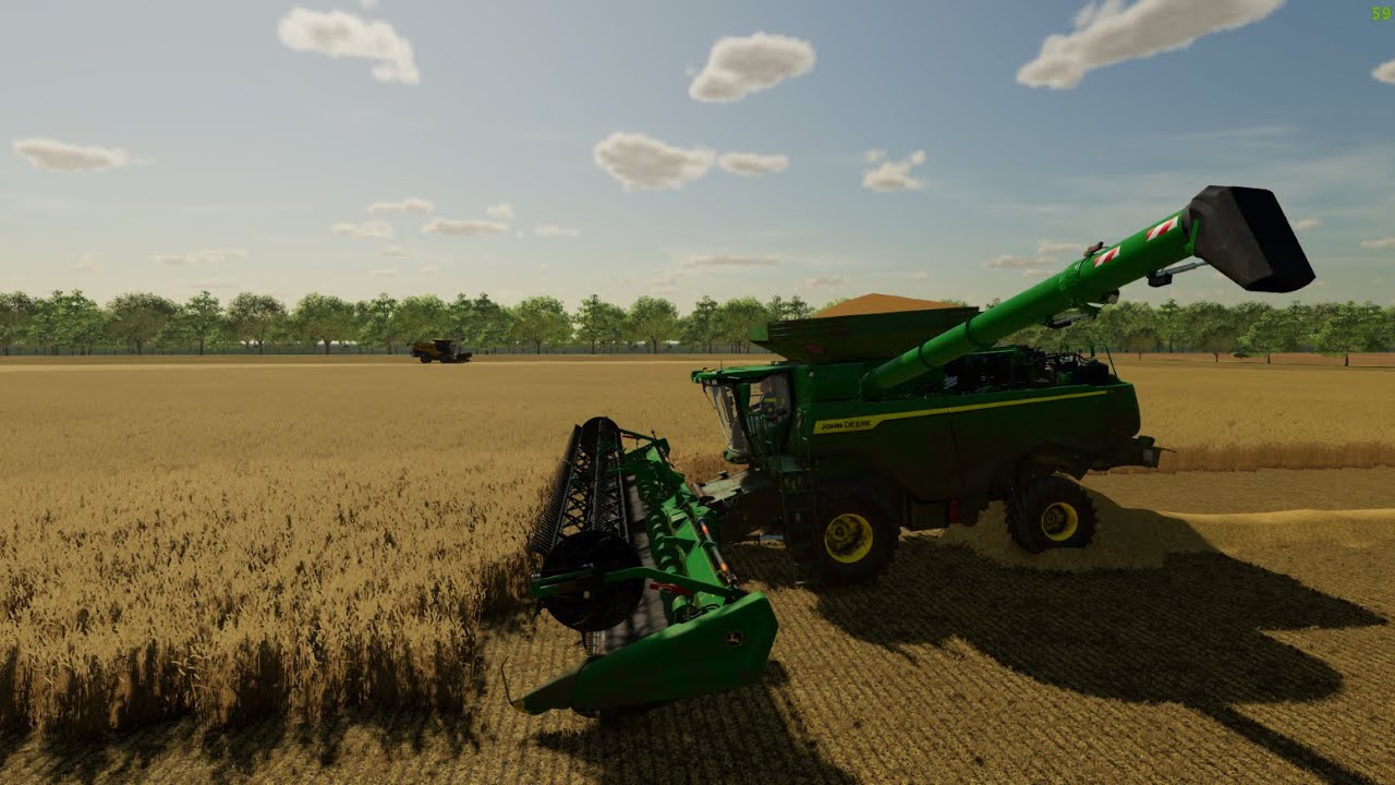 JOHNE DEERE X9 AND CLAAS HARVESTER MEGA FILED HARVESTING CHALLENGE ...