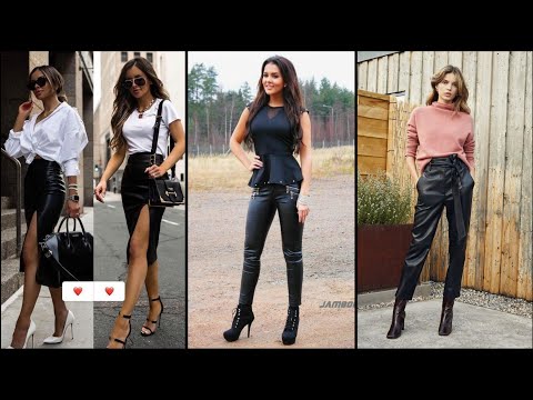 very awesome and cool dasign of leather mini skirts outfit for women#2023