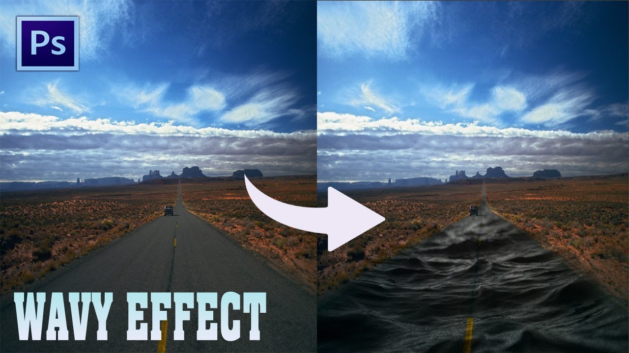 Wavy effect in photoshop | photoshop tutorial |try this new wavy effect ...