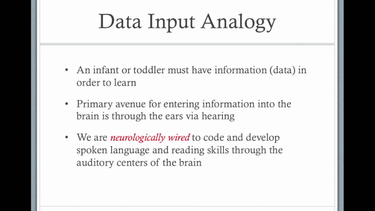 Data Input Analogy - YouTube