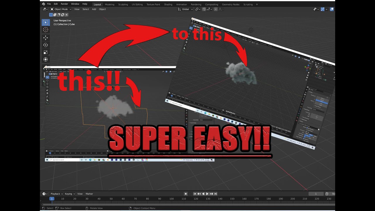 procedural cloud in blender (short & easy) - YouTube