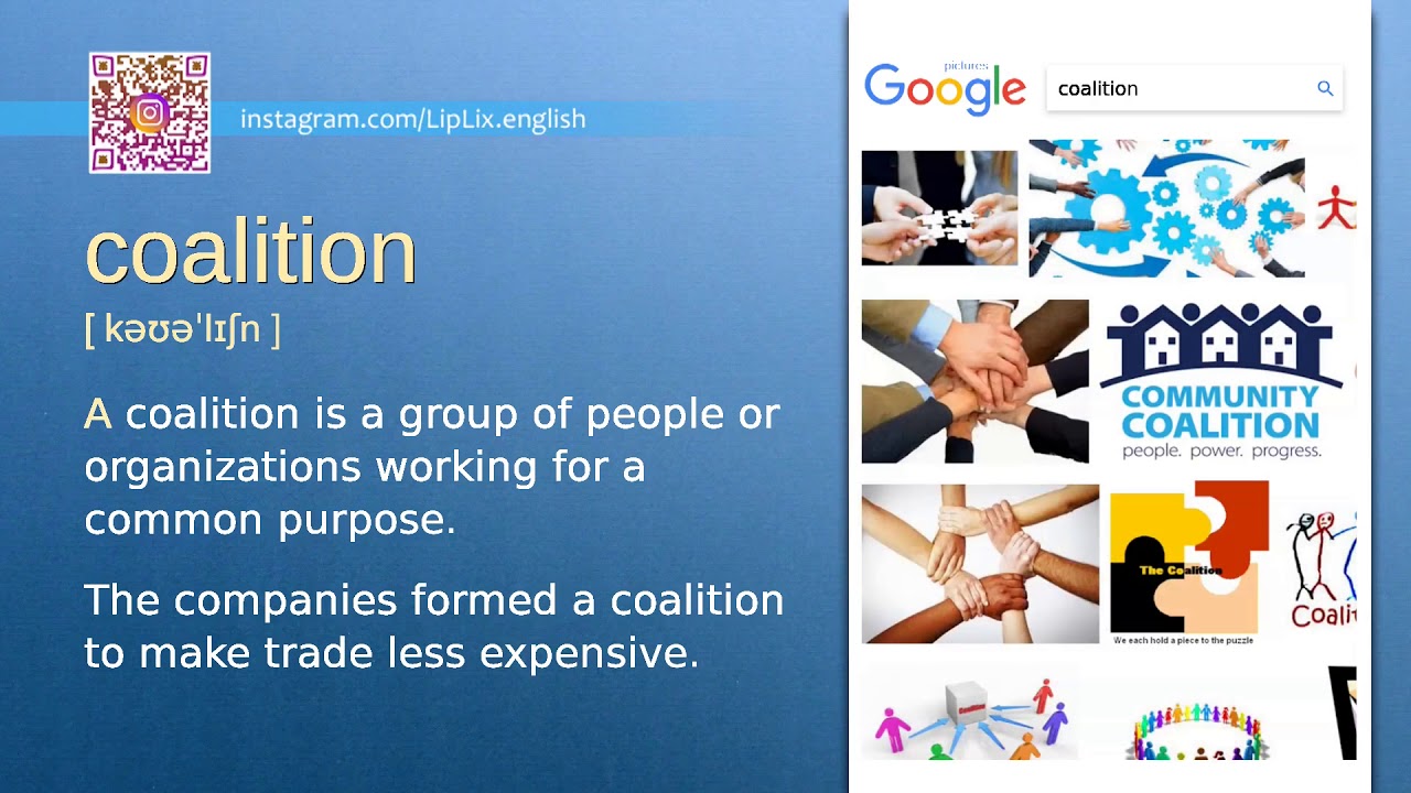 Coalition : C1 level english vocabulary lesson, www.LipLix.com - YouTube