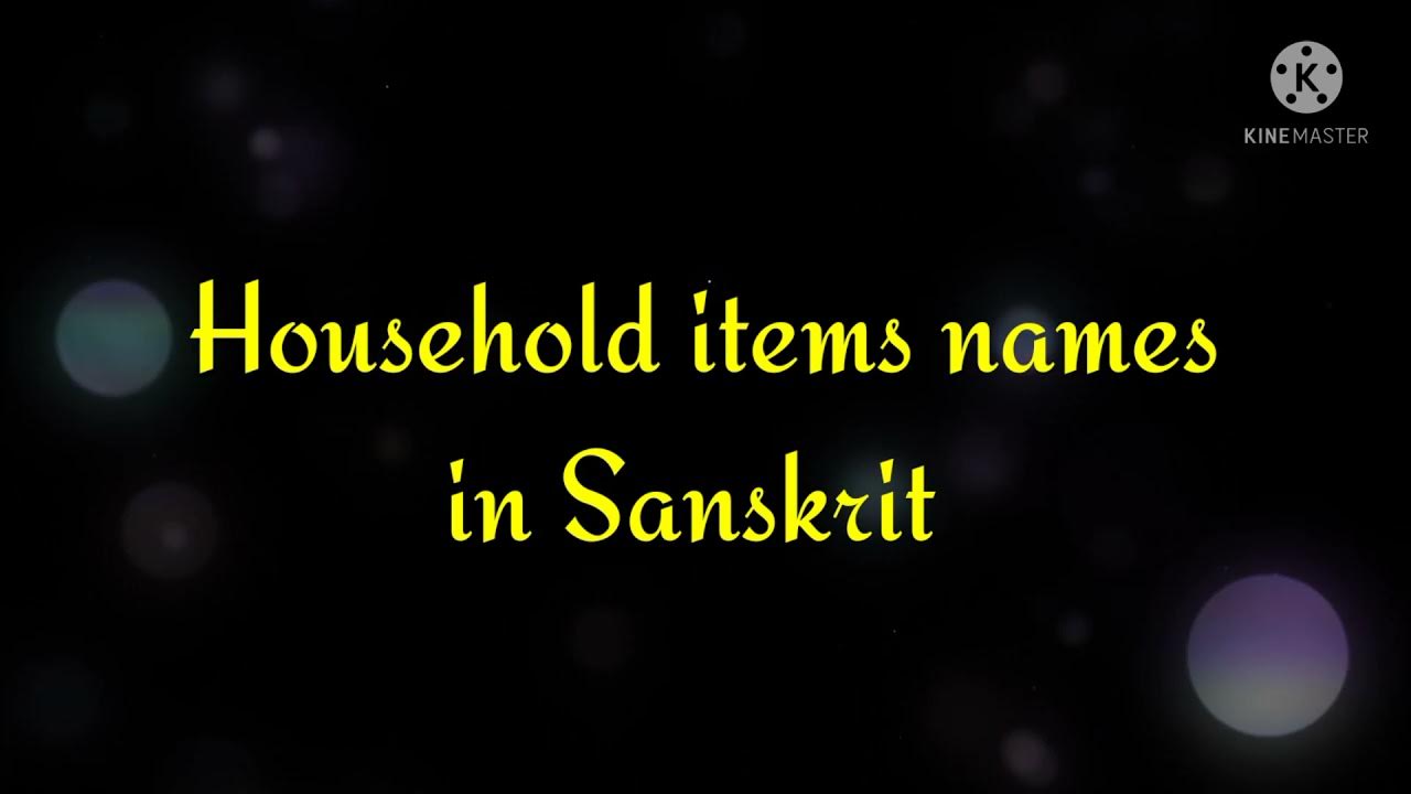 Household Items Name In Sanskrit YouTube household-items-name-in-sanskrit-youtube