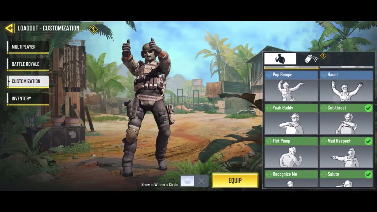 OG GHOST WITH OG EMOTES CODM - YouTube