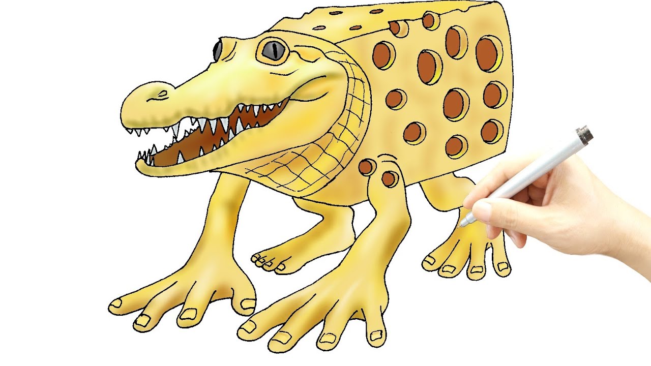 How to draw coccodrillo formaggioso brainrot || step by step - YouTube