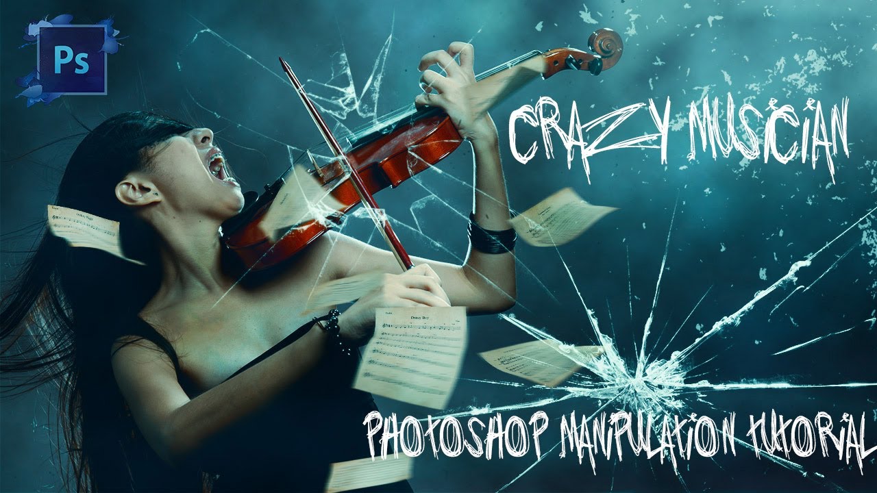 Crazy musician - music photoshop manipulation - YouTube