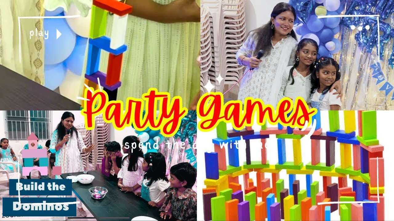 Building the Dominos || Party Games || Fun Zoomin || Advaith and Ruchir ...