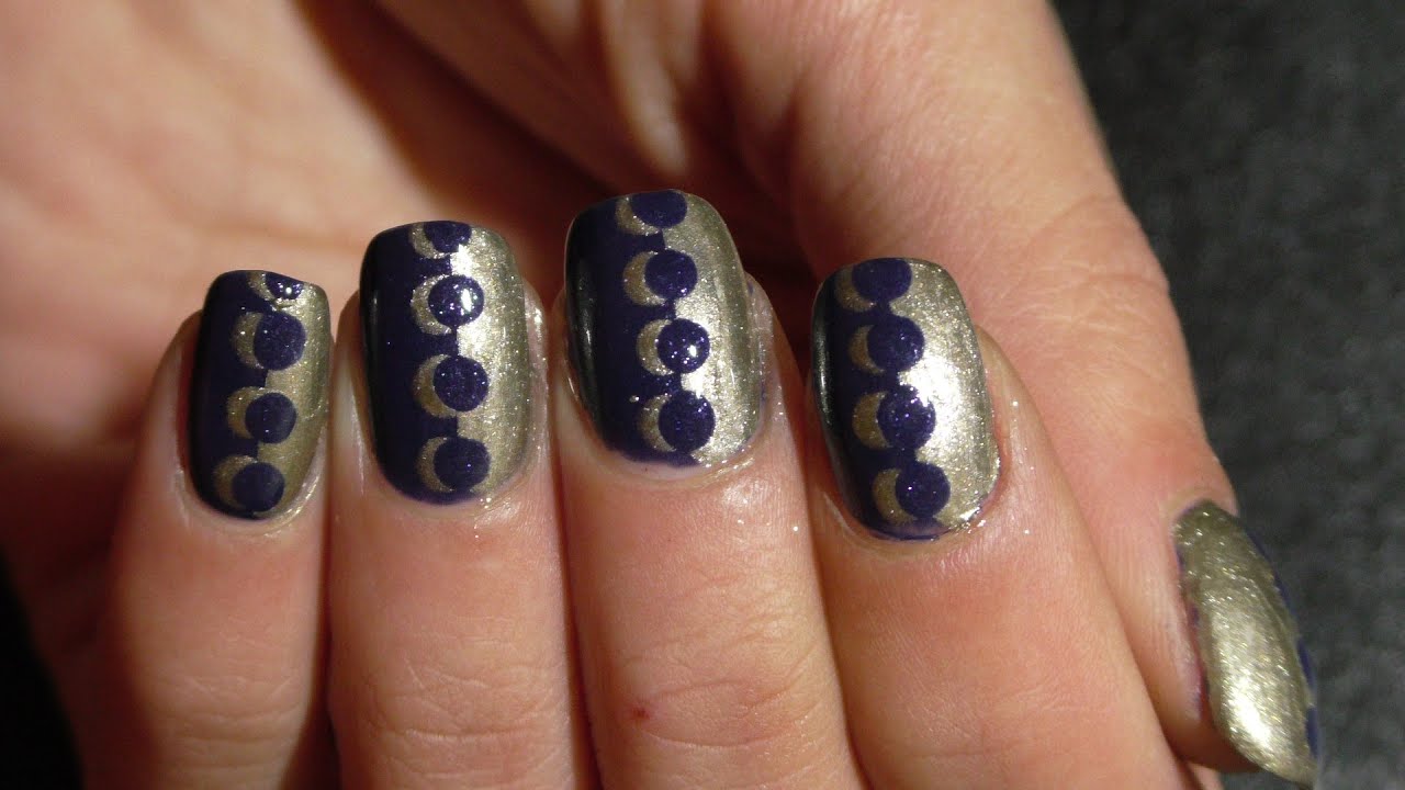 Blue gold dots design - YouTube
