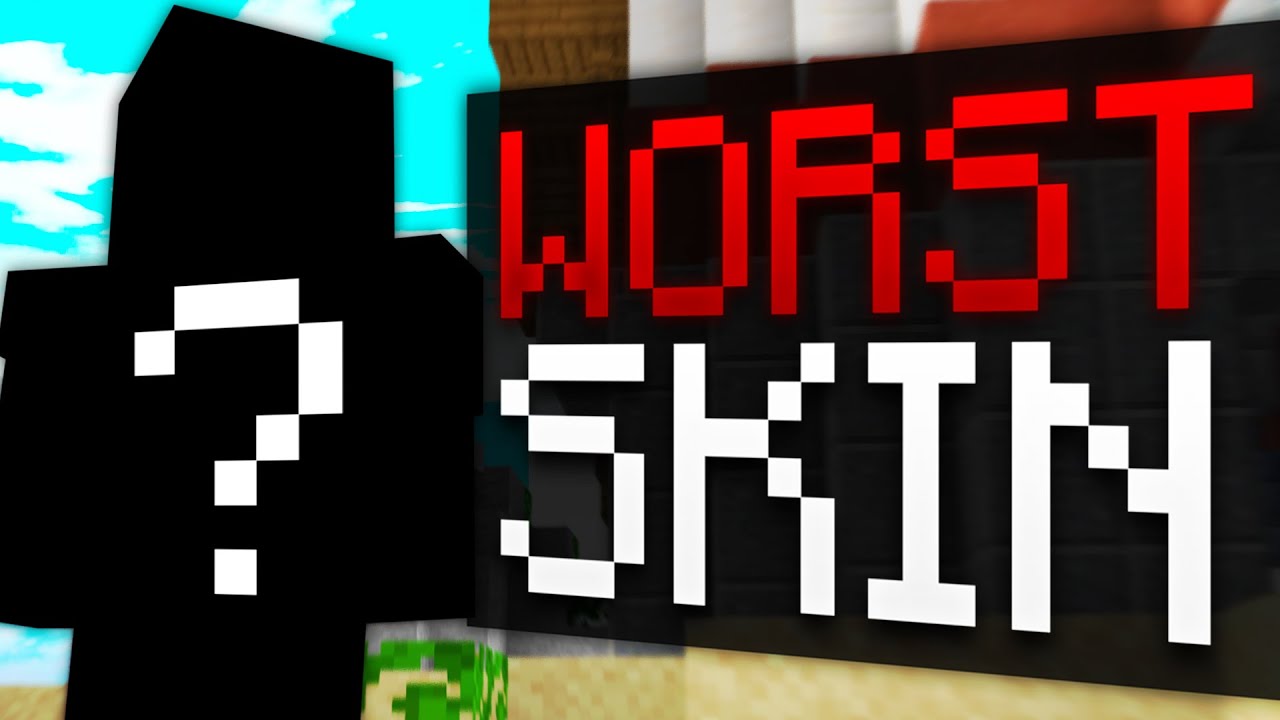 Using the WORST Minecraft skin ever... - YouTube