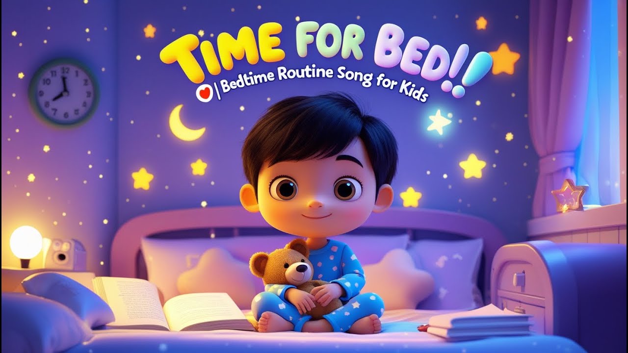 Time for Bed Song💤 | Teach the Kids the Bedtime Routine | Kids Learning ...