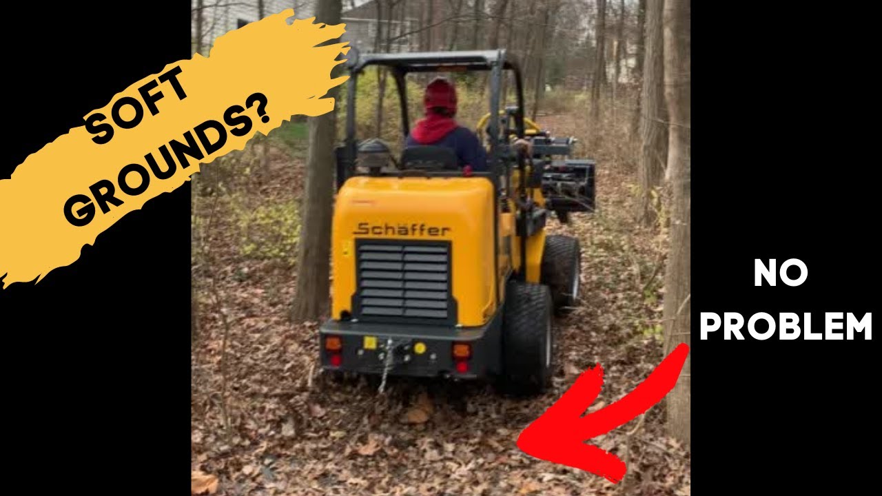 Schaffer's Compact Wheel Loader On Soft Grounds | 2428 SLT - YouTube