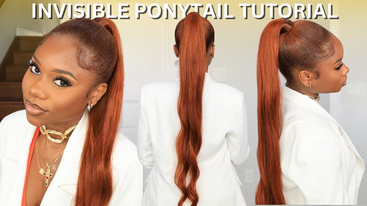 INVISIBLE PONYTAIL TUTORIAL + HOW TO DYE YOUR BUNDLES USING THE WATER ...
