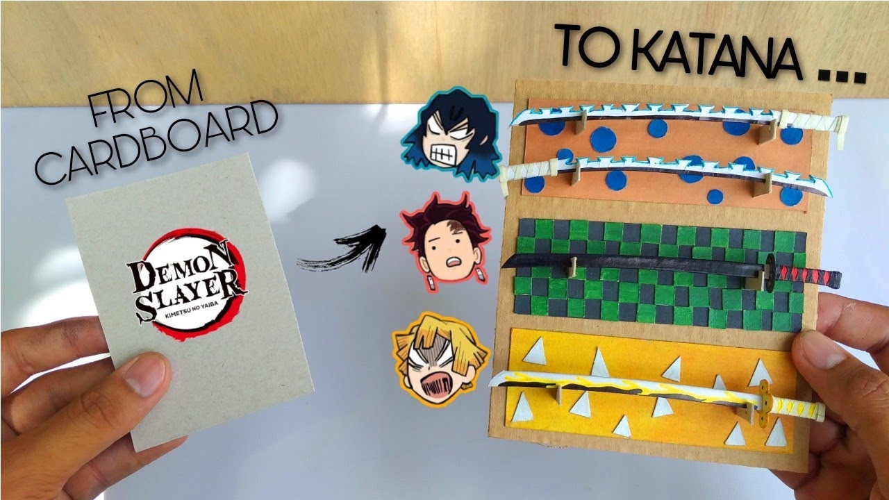 DIY MINIATURE KATANA FROM DEMON SLAYER CHARACTER - YouTube