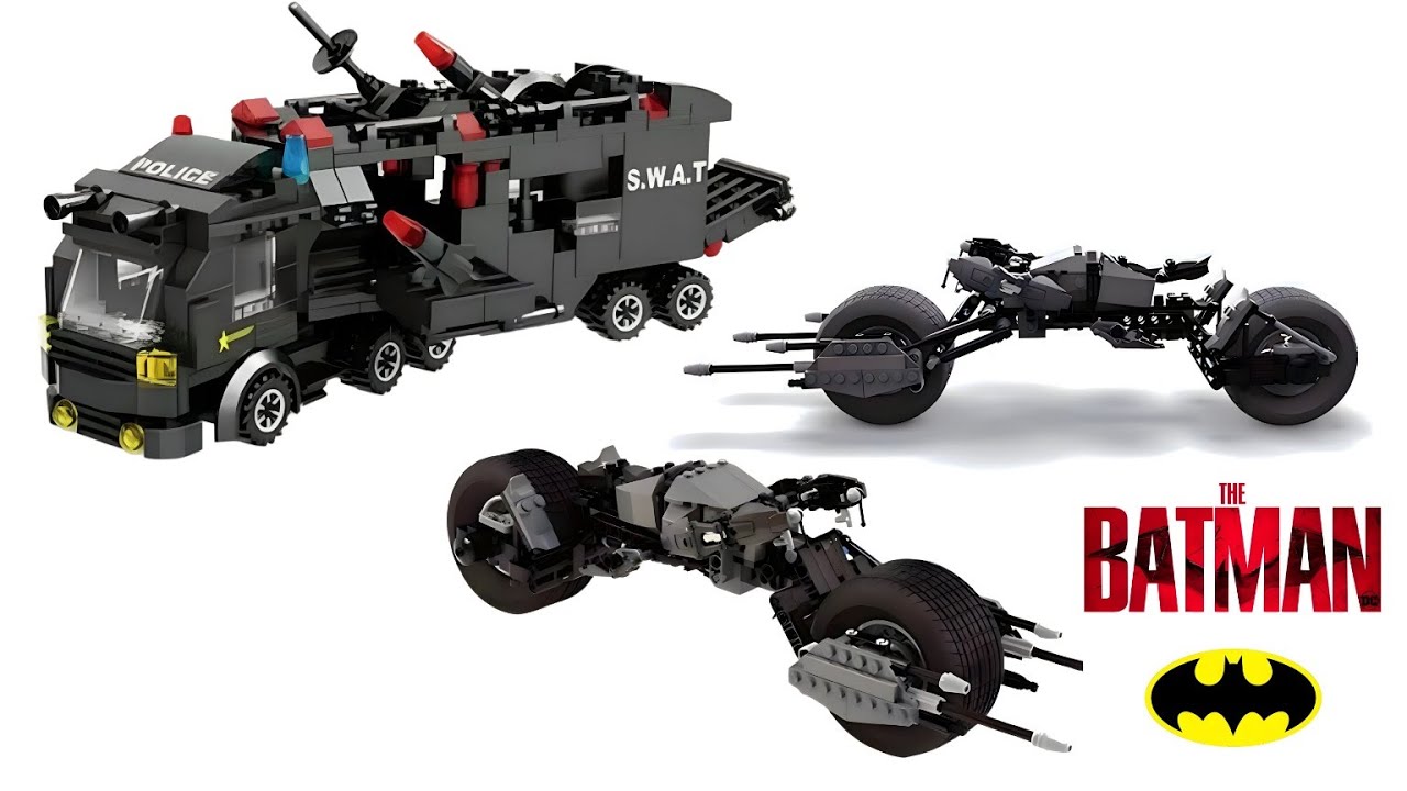 Merakit lego mobil truck police swat,motorcycer batman speed build ...