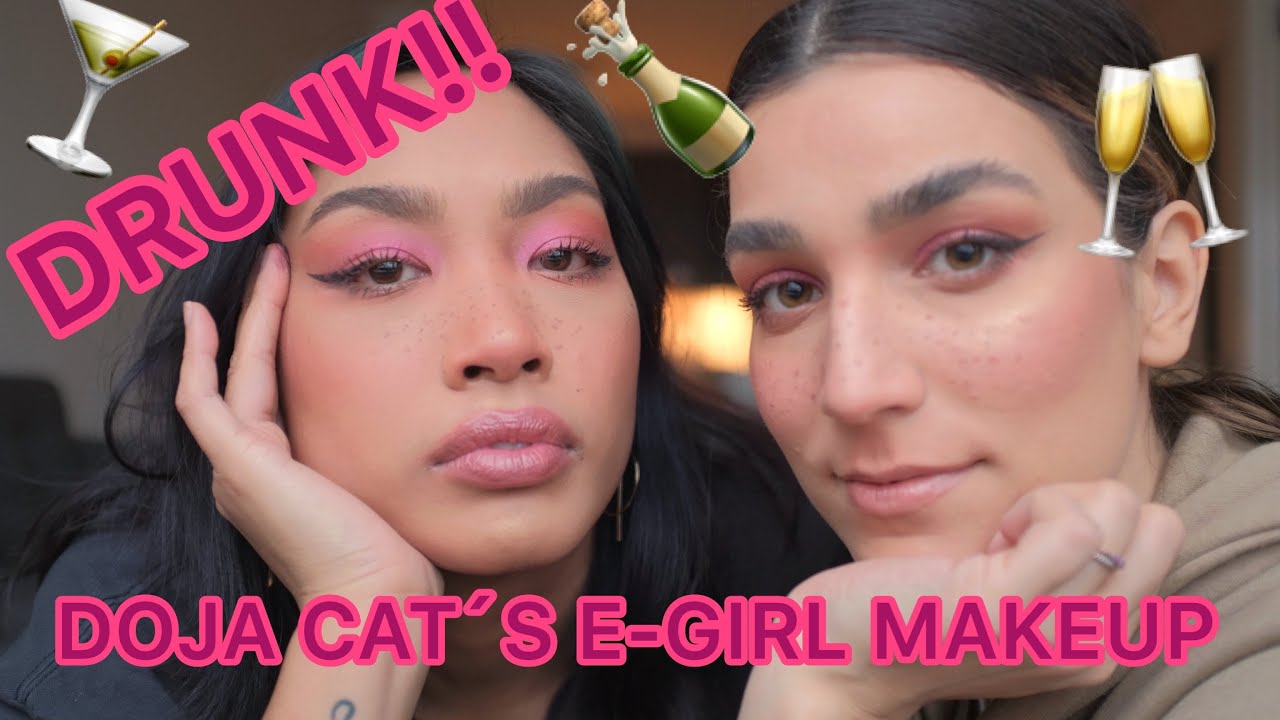 DOJA CAT’S E-GIRL MAKEUP ROUTINE I DRUNK GET READY WITH ME FT. SARAH ...