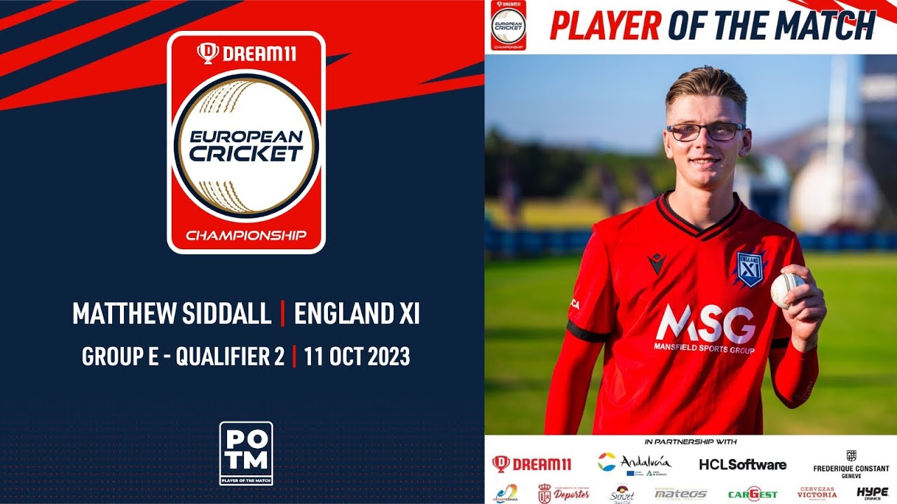 POTM: M.Siddall - ENG-XI vs MAL | Highlights | Dream11 ECC23 | 11 Oct ...