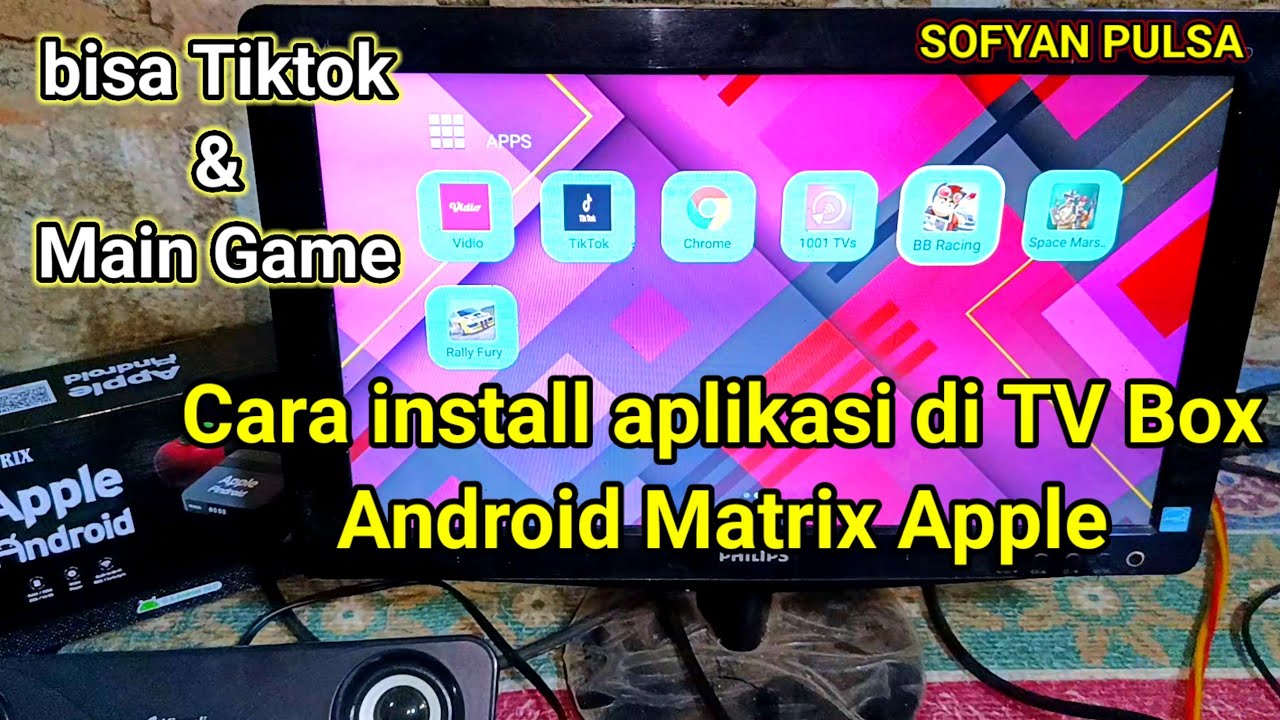 Cara install aplikasi di TV Box Android Apple MATRIX - YouTube