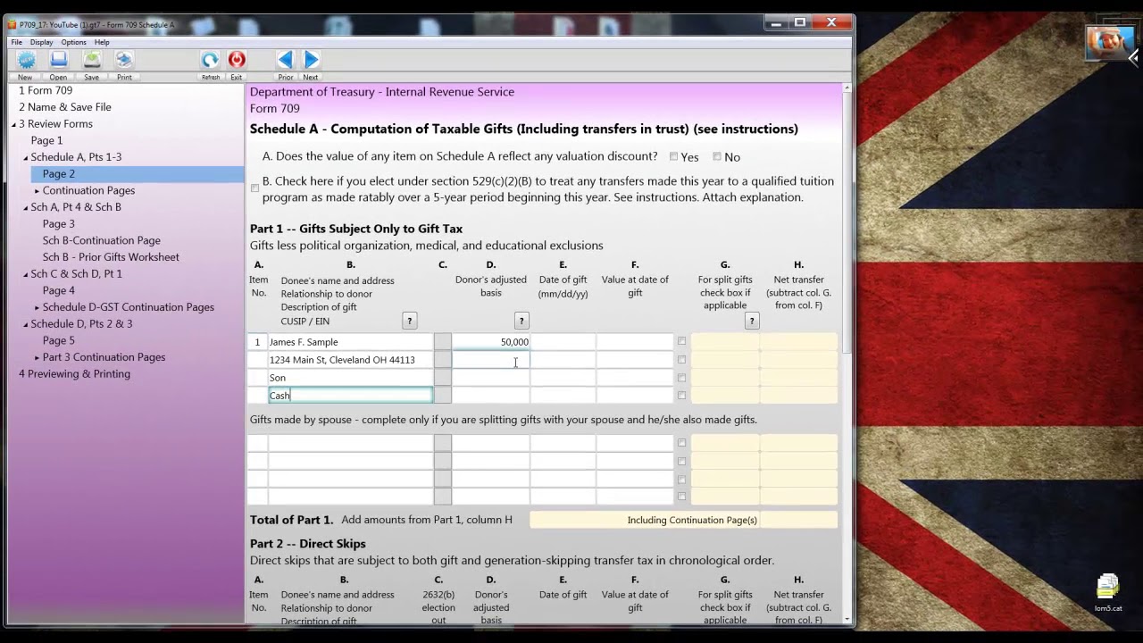 U.S. Gift Tax Application - YouTube
