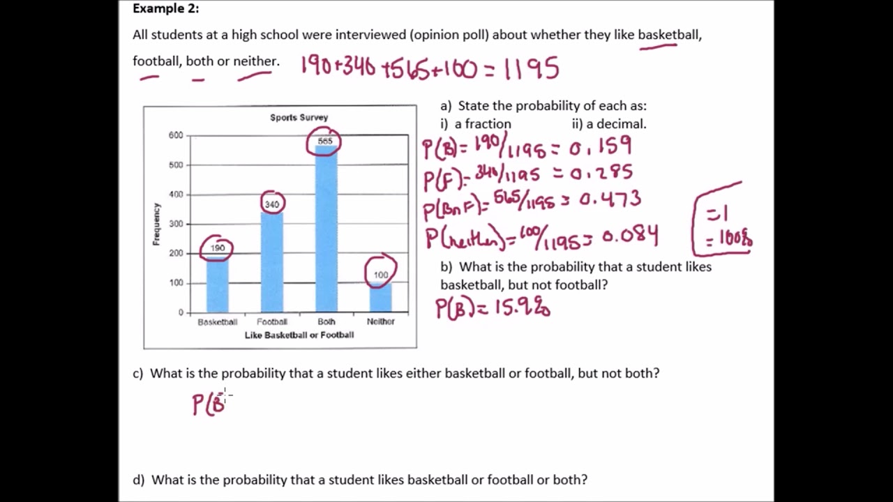 MBF3C 2.4 Interpret Information Involving Probability - YouTube
