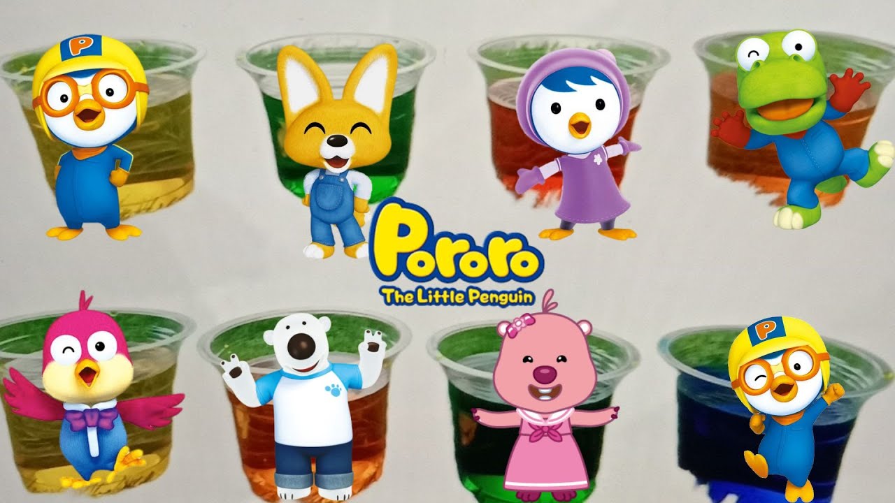 Pororo || Menemukan Air Warna Warni, Pororo, Crong, Poby, Harry, Loopy ...