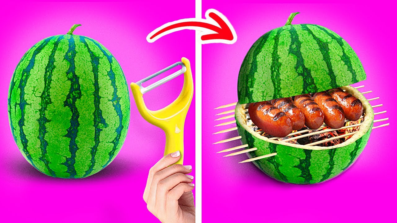 CLEVER OUTDOOR HACKS II Viral TikTok Crafts You Will Love! Watermelon ...