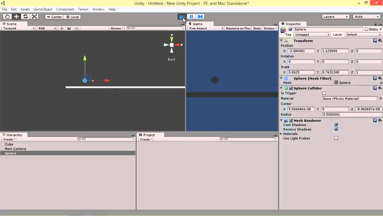 Unity3d Adding Gravity to your Game Object(RigidBody) - YouTube