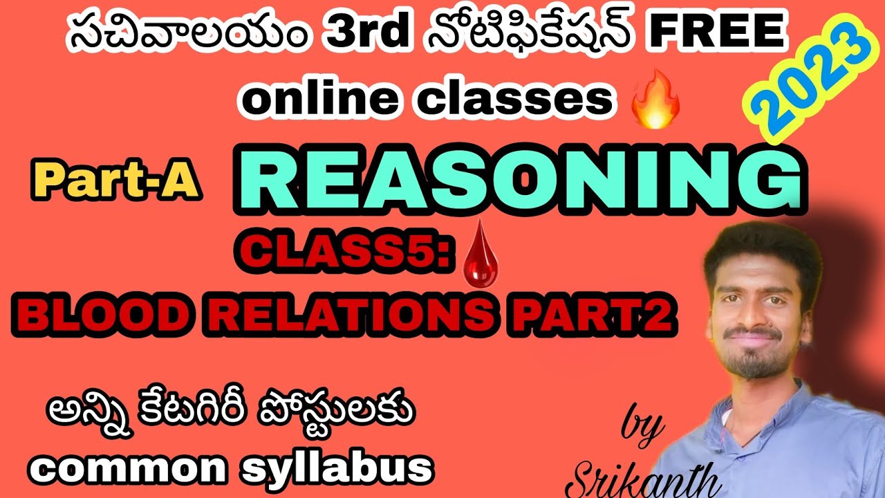 apgramawardsachivalayam free online classes partA reasoning CLASS5 blood relation part2 - YouTube