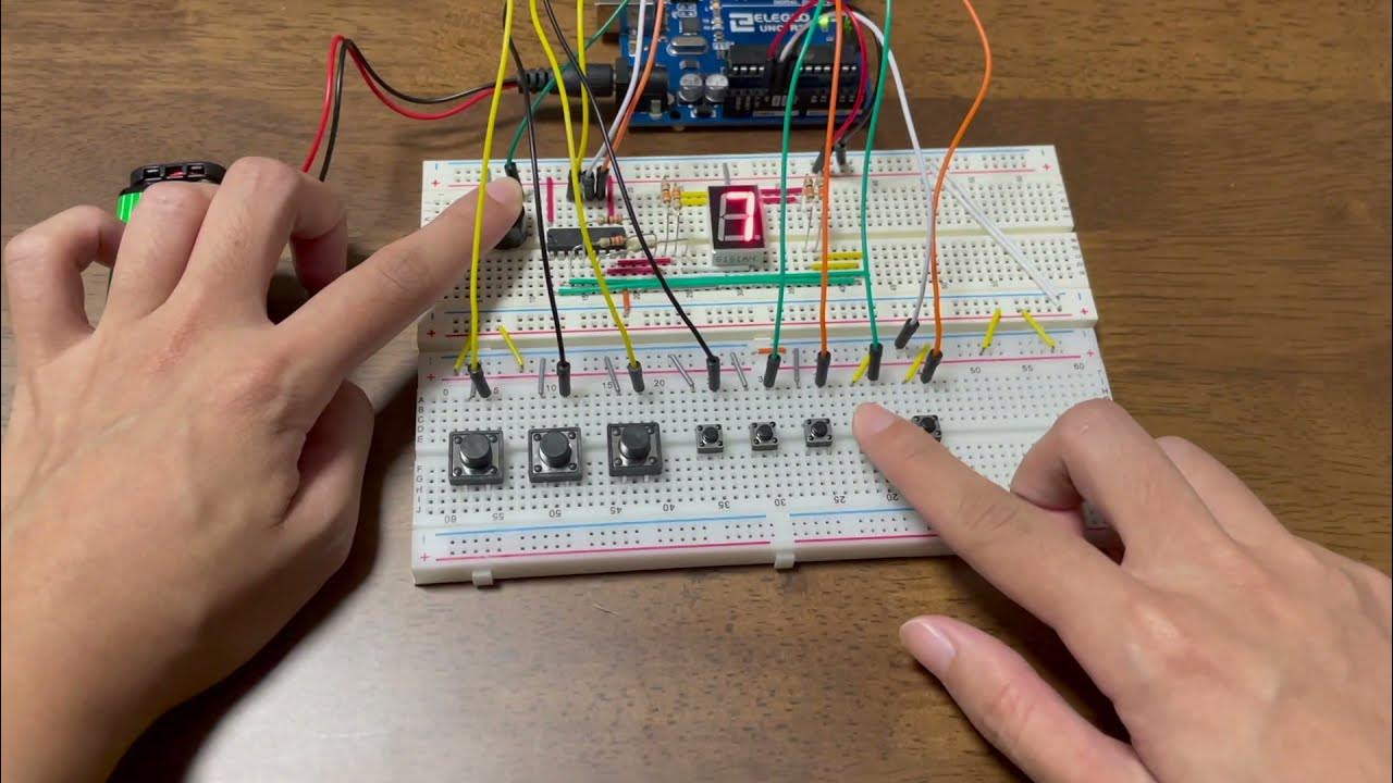 Arduino Uno - Digital Keyboard (buzzer with seven segment display ...