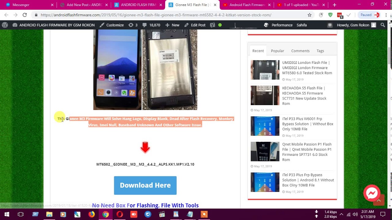 Gionee M3 Flash File | Gionee M3 Firmware MT6582 4.4.2 (Kitkat) Version ...