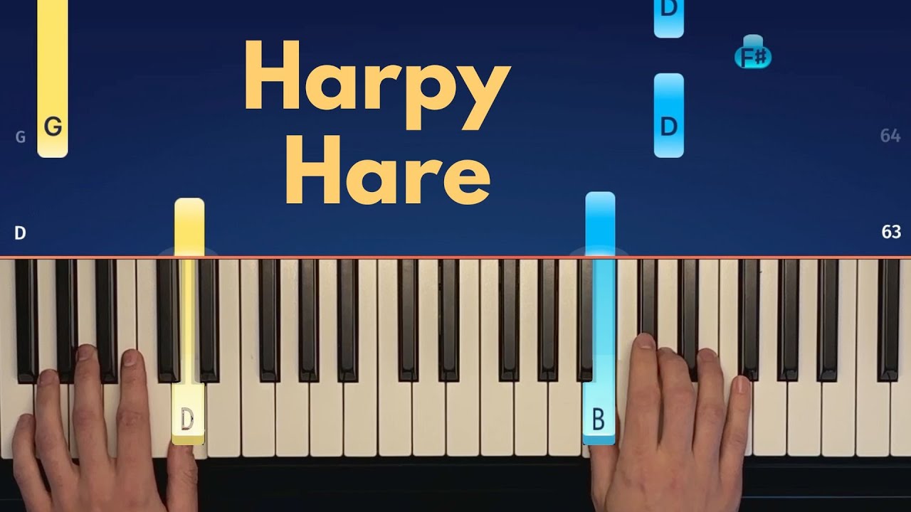 Harpy Hare - Easy Piano Tutorial - YouTube