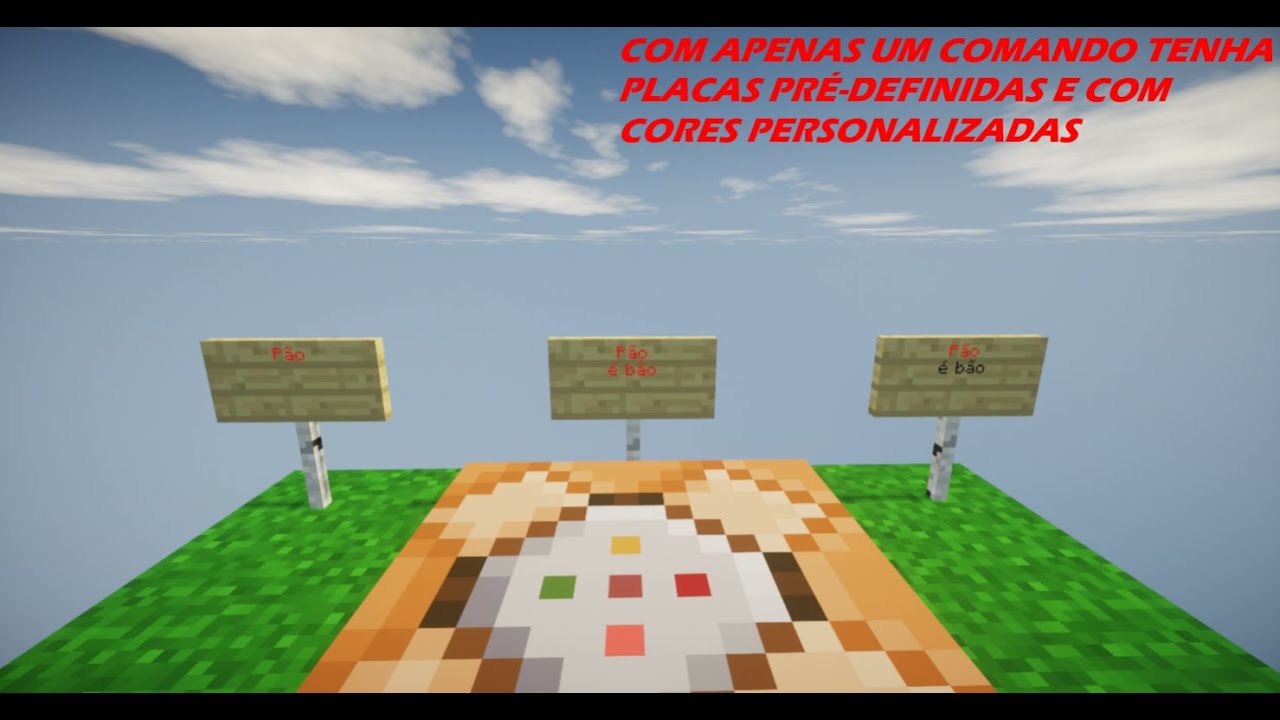 Como ter placas com cores e escritas personalizadas - Minecraft - YouTube