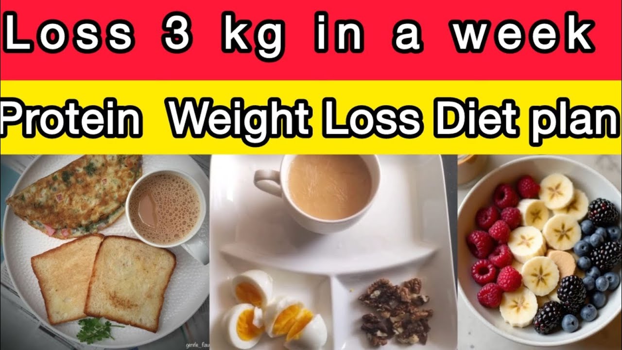 Loss 3 kg in a week || Protein Weight Loss Diet plan || Slim Eats 👩🏻‍🍳 ...