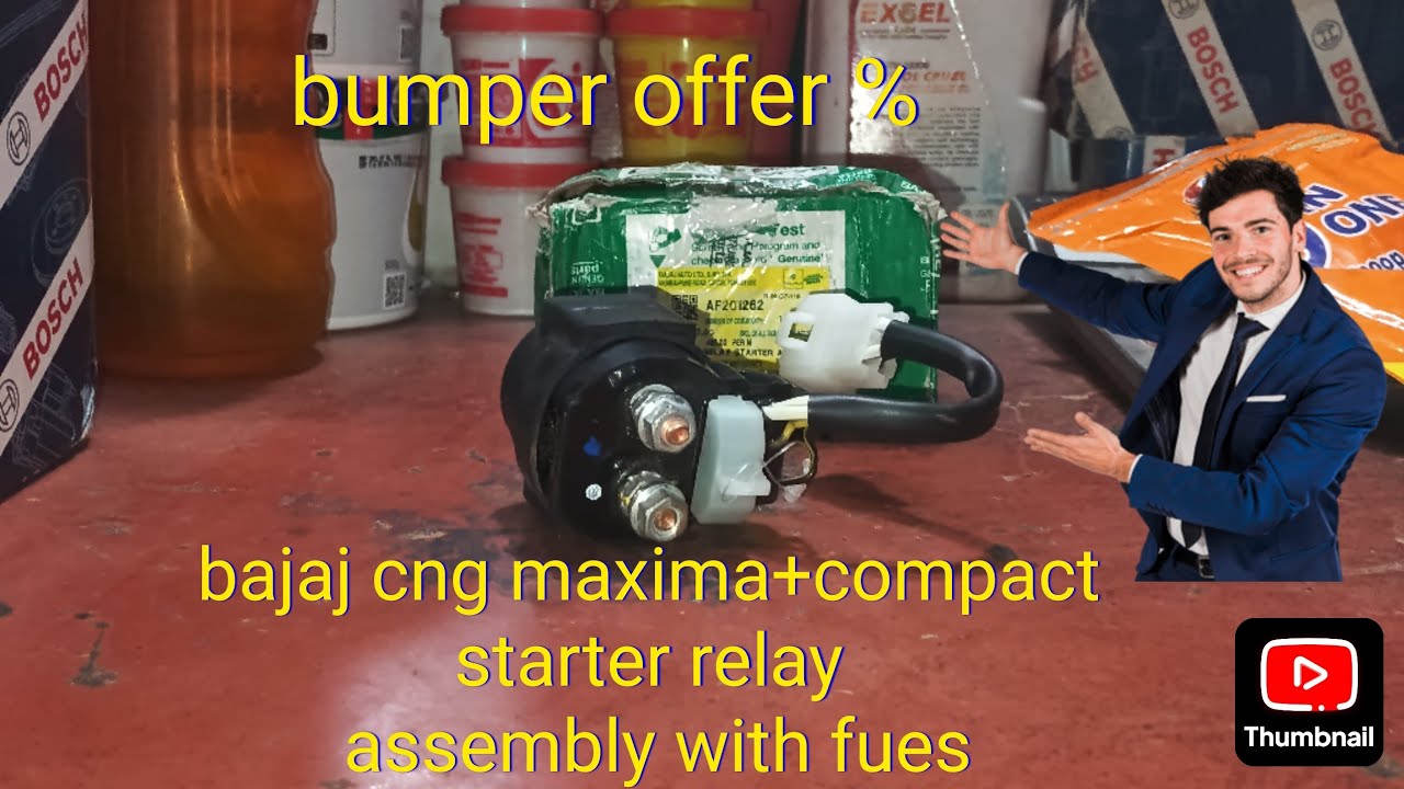 Bajaj cng maxima+compact starter Relay assembly part number -AF201263 ...