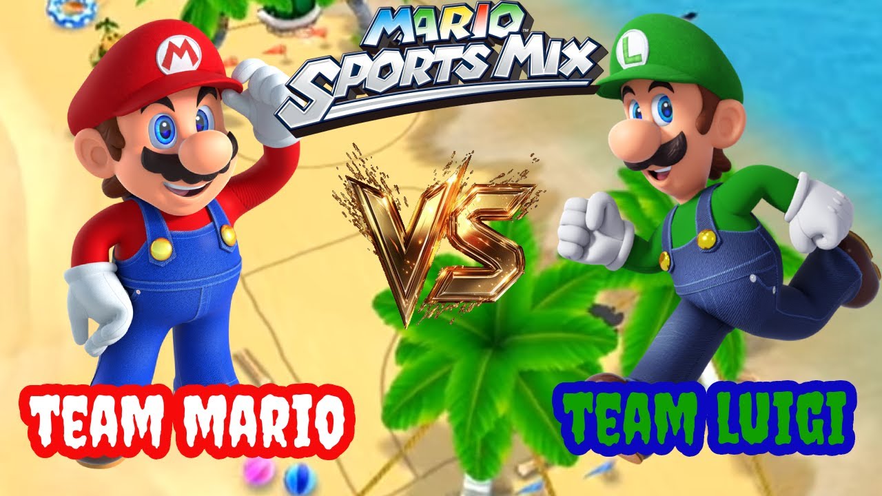 Mario Sports Mix Basketball: Team Mario vs Team Luigi [Koopa Troopa ...