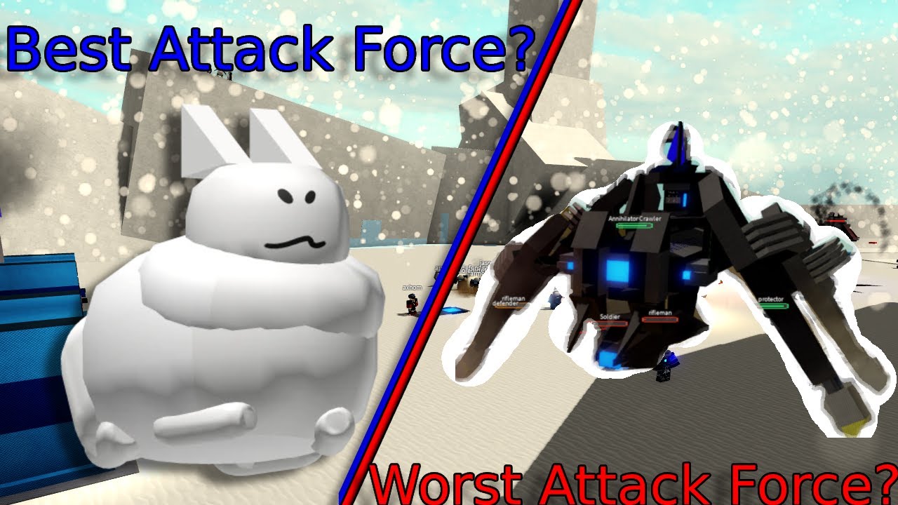 Ranking All Attack Forces (AI War- Red vs. Blue) - YouTube
