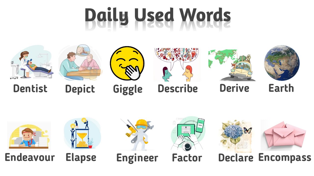 Everyday Used Words VI | Learn English daily | Most Used Words | Common ...