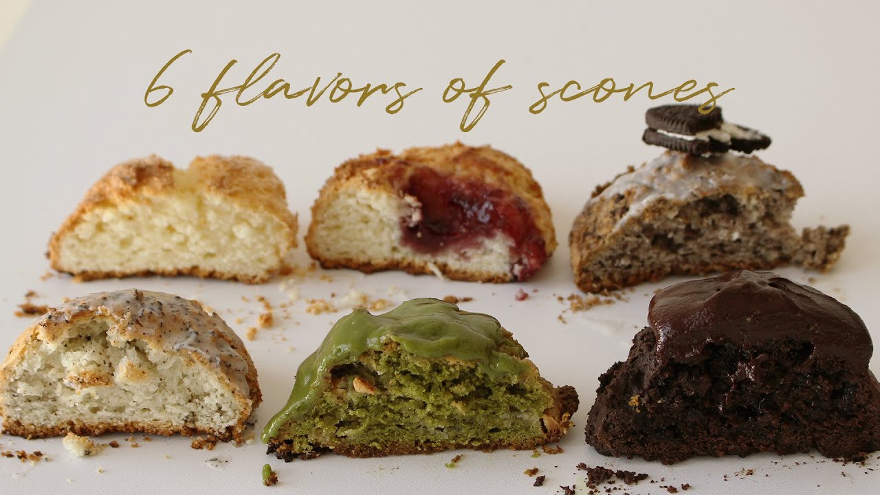 Making 6 flavors of scones, scones variety recipe - YouTube