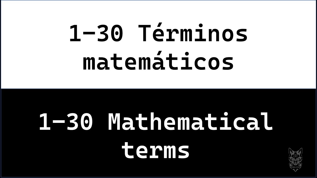 1-30 Terminos matematicos/mathematical terms/study/learn/tipos/ejemplos ...