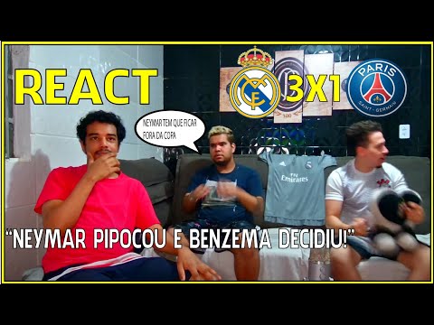 REACT REAL MADRID 3X1 PSG | UEFA CHAMPIONS LEAGUE