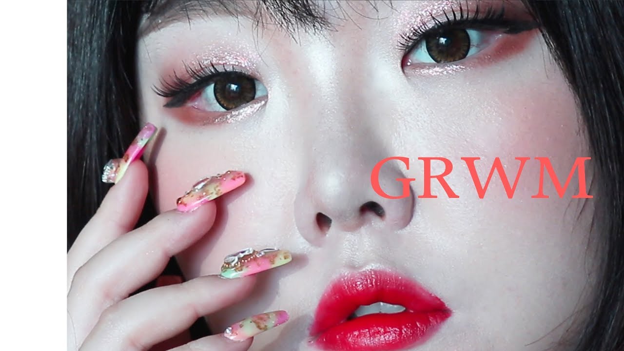 Grwm 어제 메이크업 의류제작 이야기붙임머리 하기 Youtube