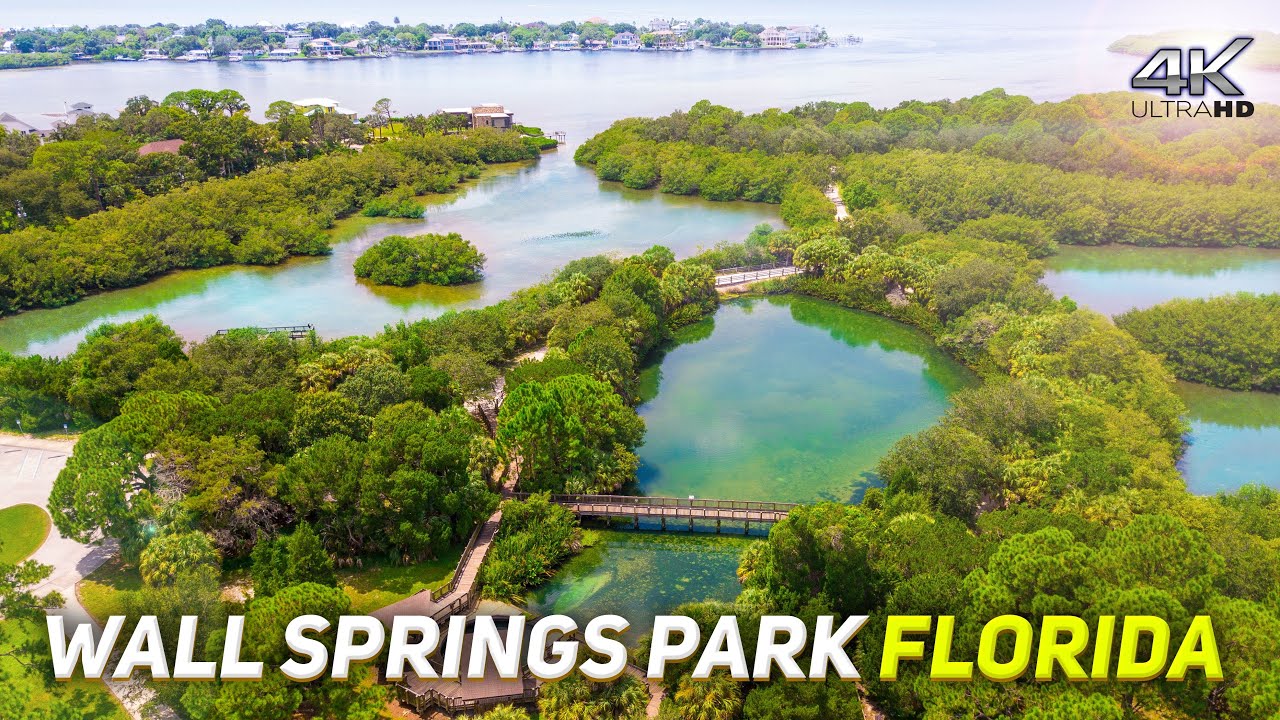 Wall Springs Park Florida. Aerial Panorama View. Virtual Travels. Drone ...